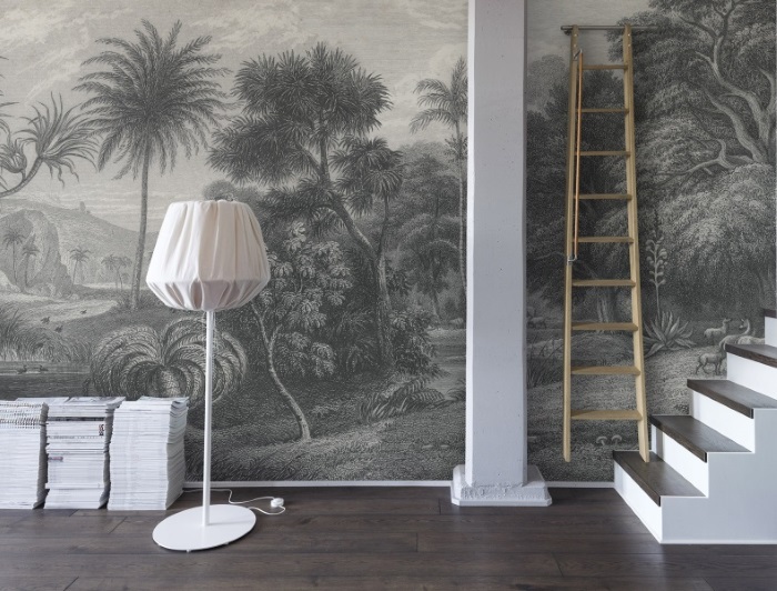 Keltainen talo rannalla: Rustiikkia ja tapetteja