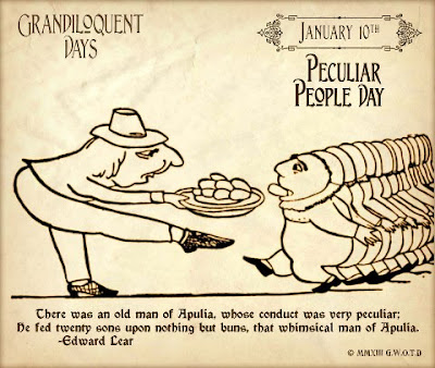 Elaina's Writing World: Jan 10: Peculiar People Day