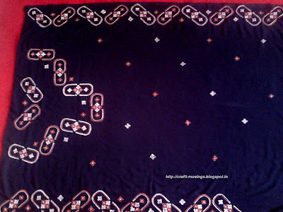 Crafti musings..: Saree Embroidery - 10 - Kasuti/Dharwad stitch