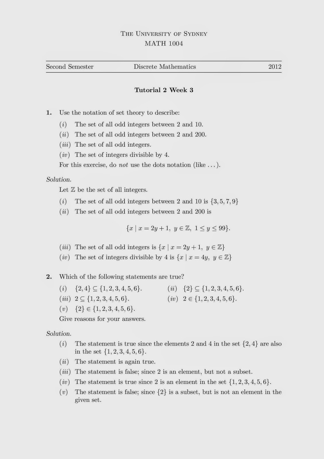 Du Cs Lectures Tutorial 2 Solution
