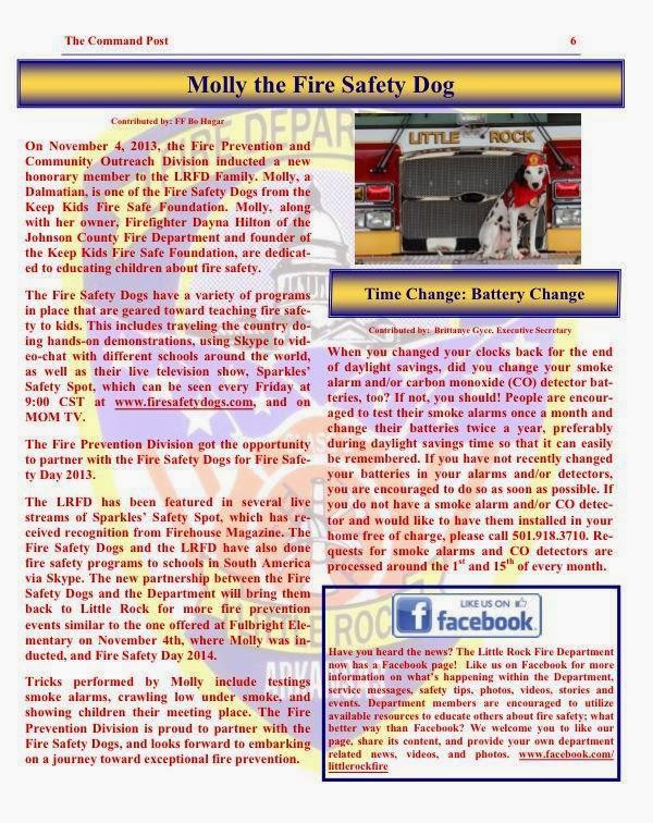 Fire Safety Rocks: Little Rock Fire Department "Command Post" Newsletter!