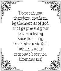 Romans 12:1 Plaque