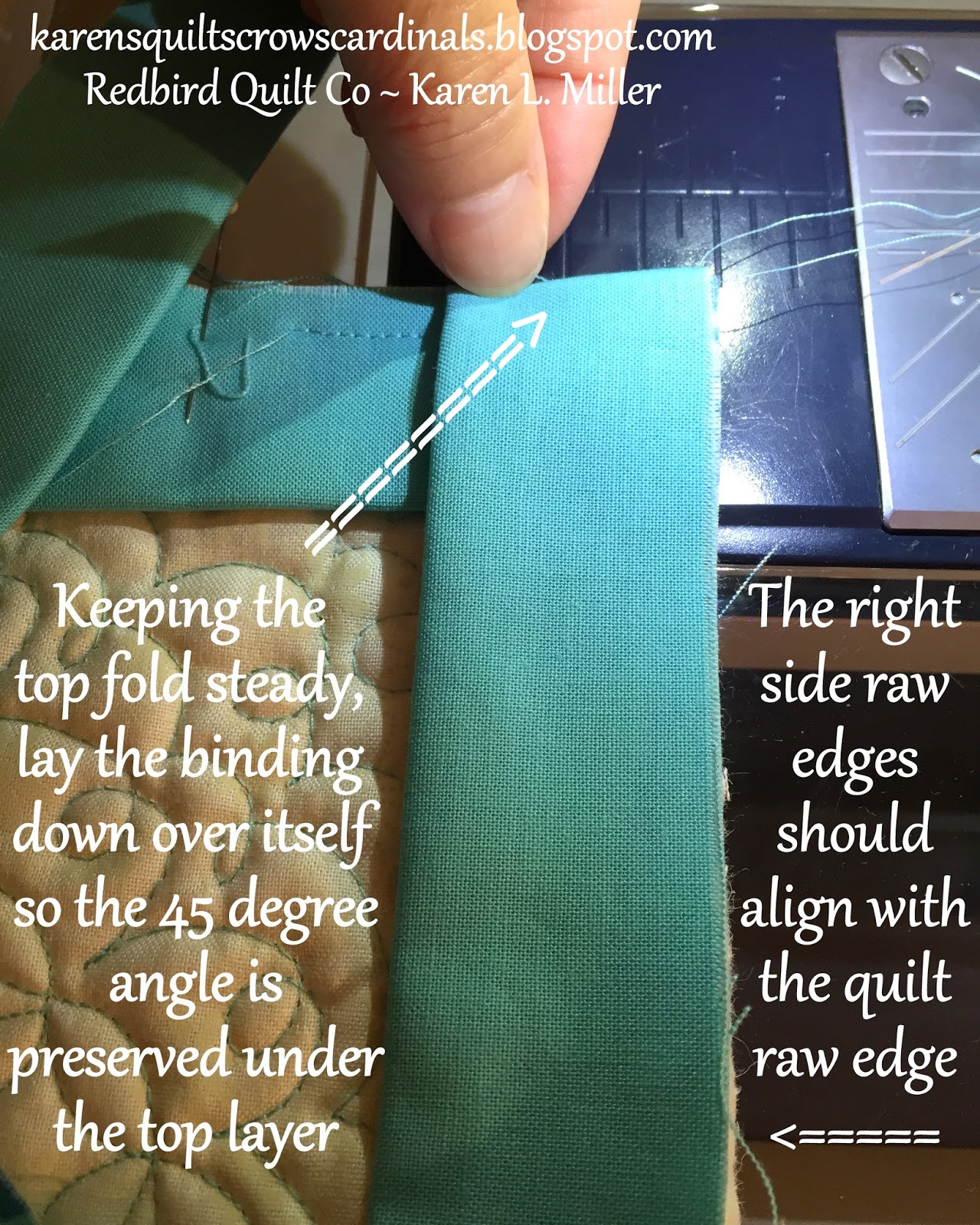 Karen's Quilts, Crows and Cardinals: Tutorial - Mitered and Flanged ...