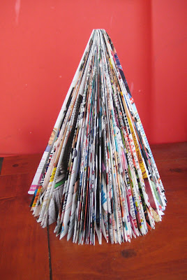 Creative Party Ideas by Cheryl: Magazine Christmas Trees (and tutorial)