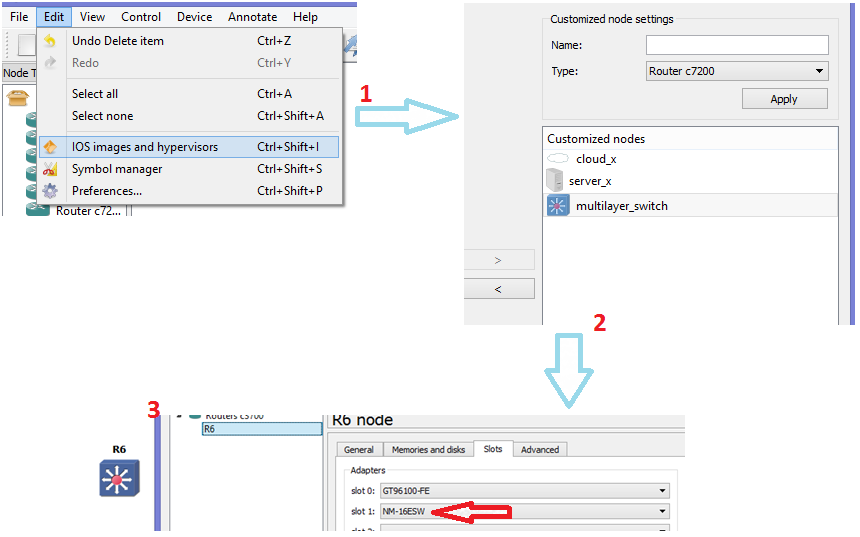 rozbay: Layer 3 Switch in GNS3