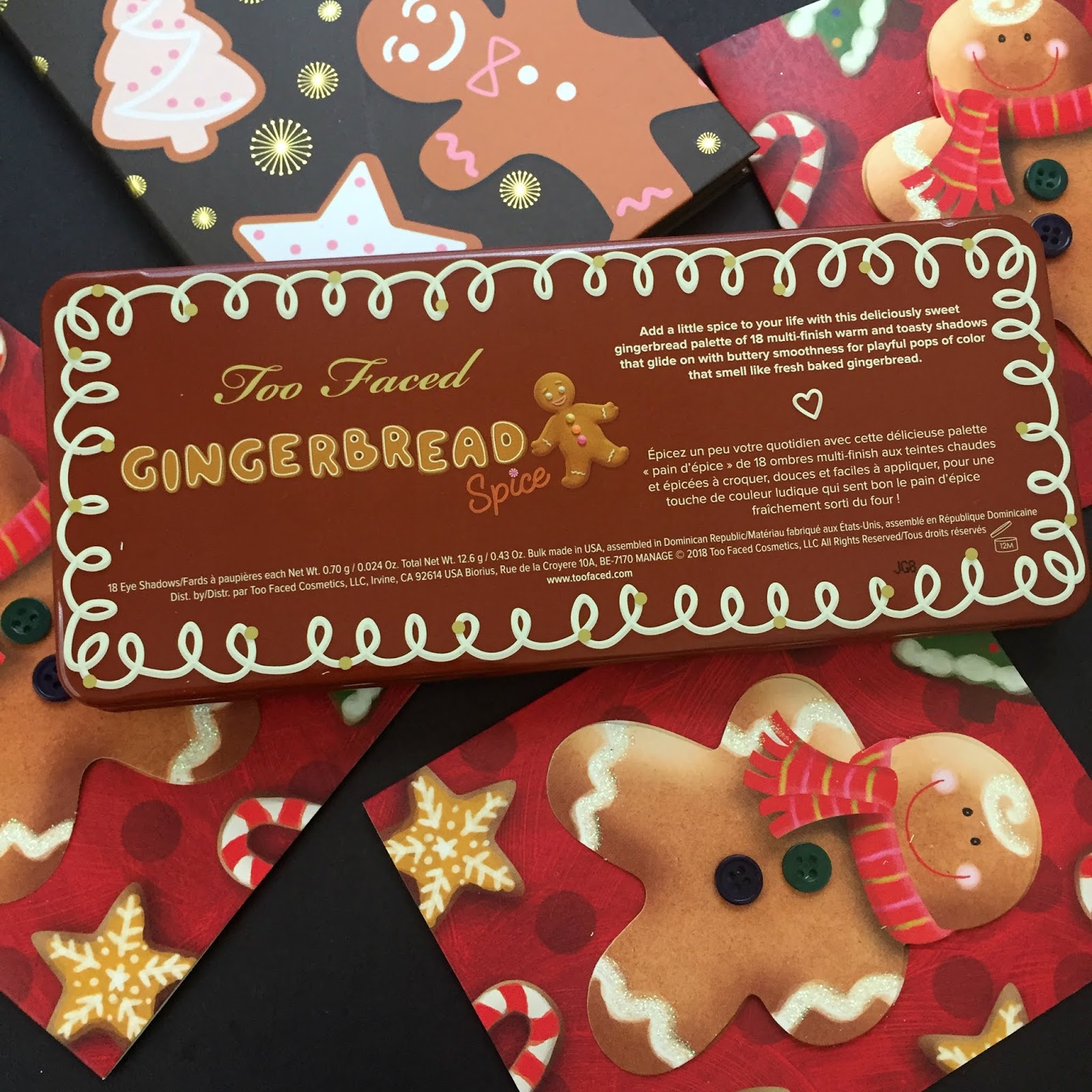 Too Faced Gingerbread Spice Eye Shadow Palette and Gingerbread Man ...