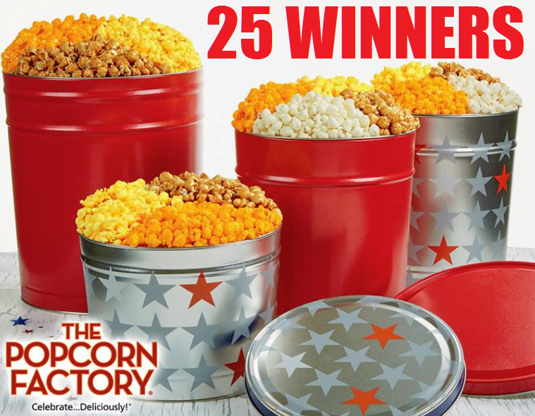 The Popcorn Factory Popcorn Tin and Movie Giveaway - 25 Winners ...