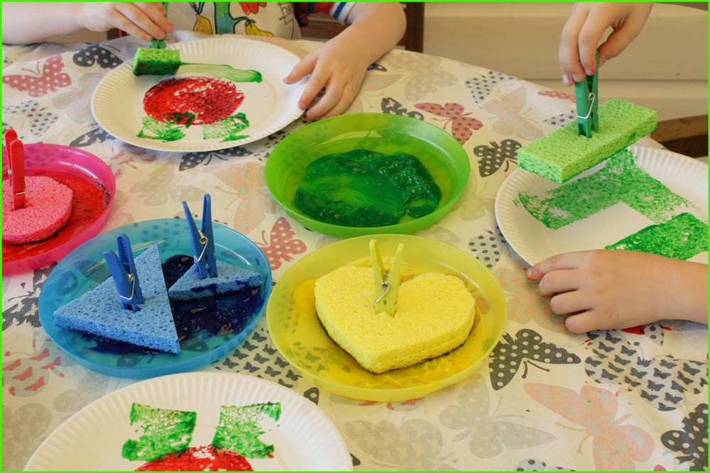 Jilly Jumbles: Sponge Painting