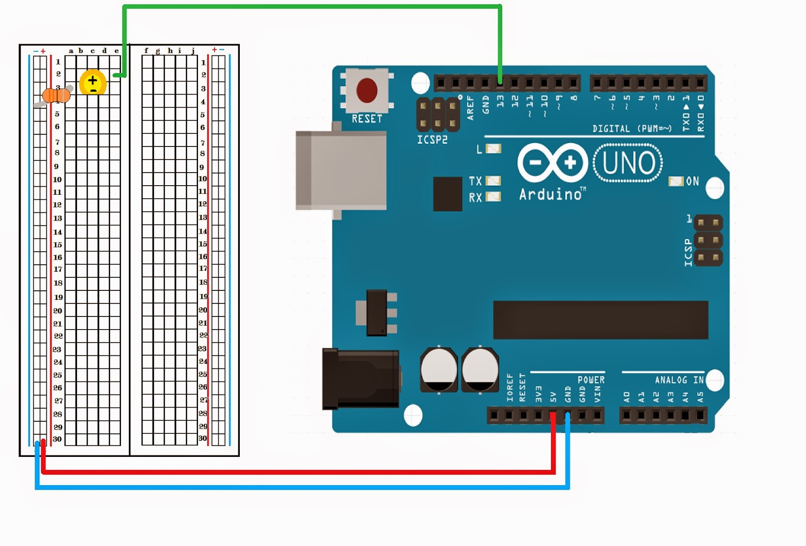 El rincón del Arduino: Práctica 1: parpadeo controlado de un LED