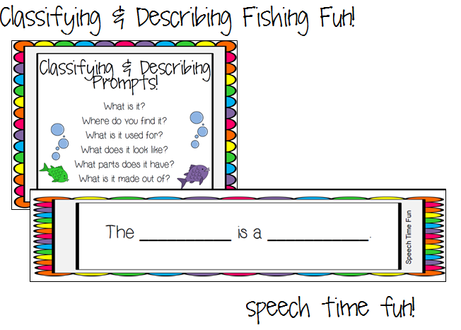 Classifying & Describing Fishing Fun! - Speech Time Fun: Speech and ...