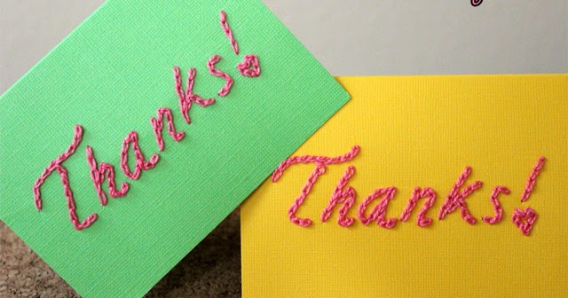 Creating Laura: Hand Embroidered Thank You Cards with a Free Printable ...