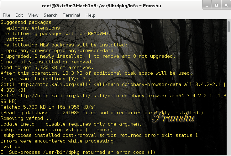 The Life Of A Penetration Tester Sub Process Usr Bin Dpkg Returned An Error Code 1 [solution