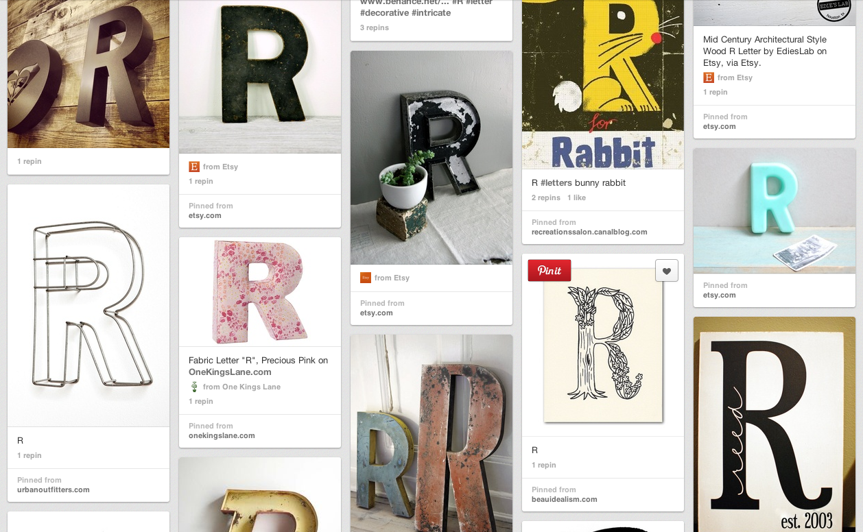 Rosie Simons Graphic and Surface Design: Pinterest Letter Board
