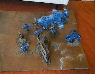 40k Hobby Blog: Thunderhawk Flying Base WIP