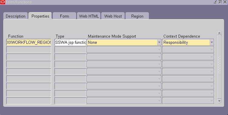 Call Oaf Region In Oracle Workflow