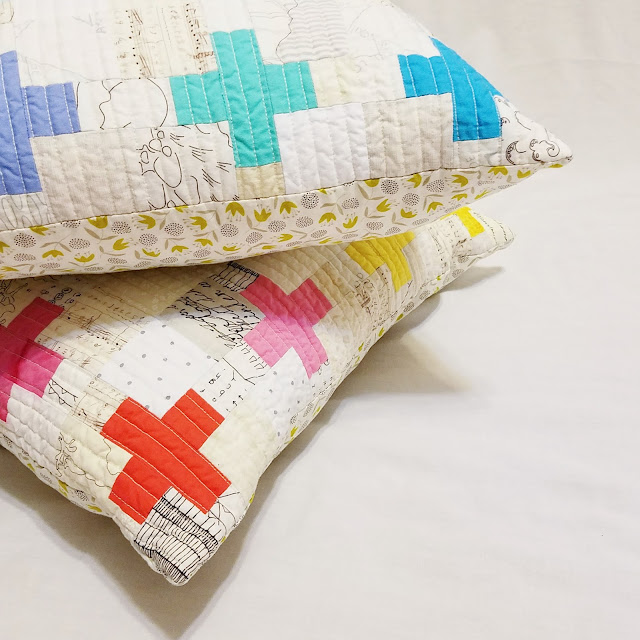 Finished Plus Block Pillows
