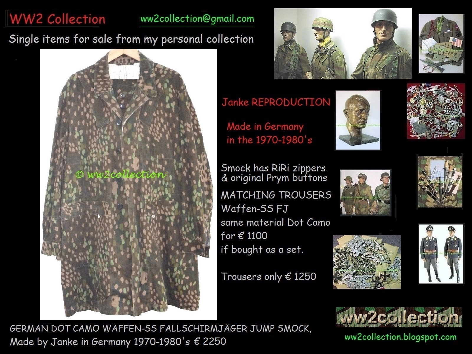 WW2 Collection Price List of my Private Collection Liquidation: German ...