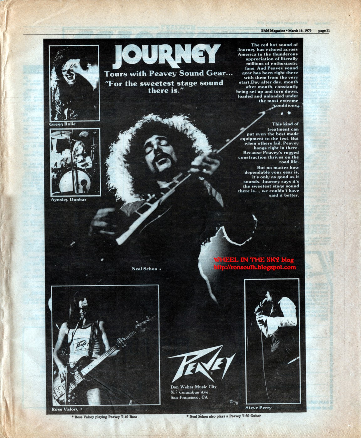 WHEEL IN THE SKY: BAM Magazine #52 March 16, 1979 - Journey's Wheel In ...