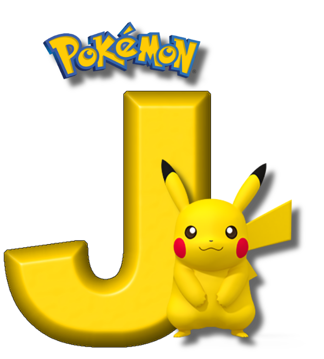 Abecedario de Pikachu de Pokémon. Pikachu Alphabet. | Pikachu de ...