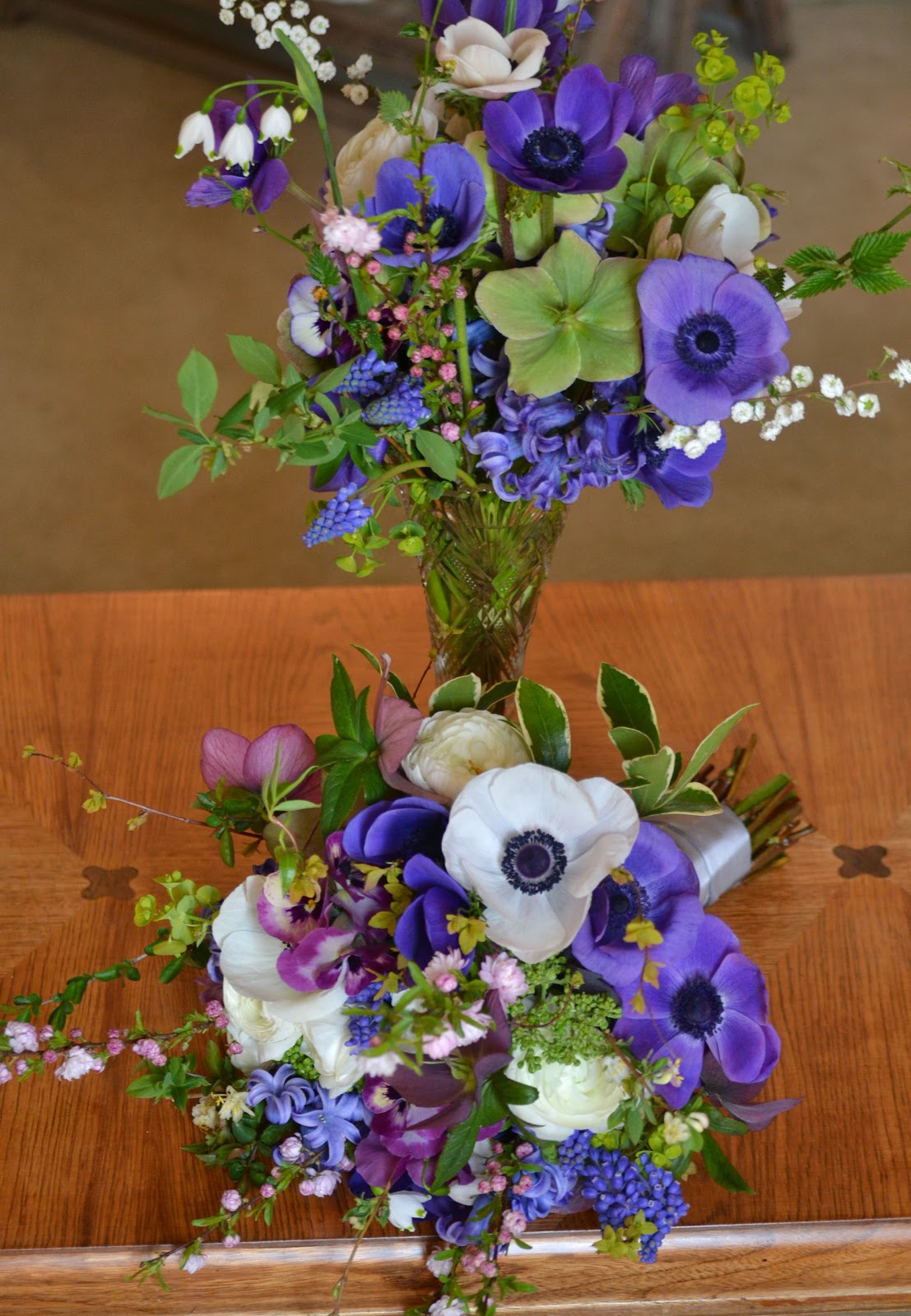 Purple Ranunculus Centerpiece