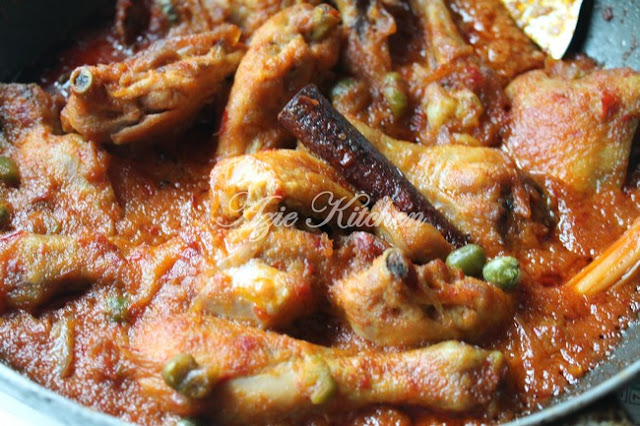 Nasi Minyak Dan Ayam Masak Merah Sedap Hidangan Pagi Raya - Azie Kitchen