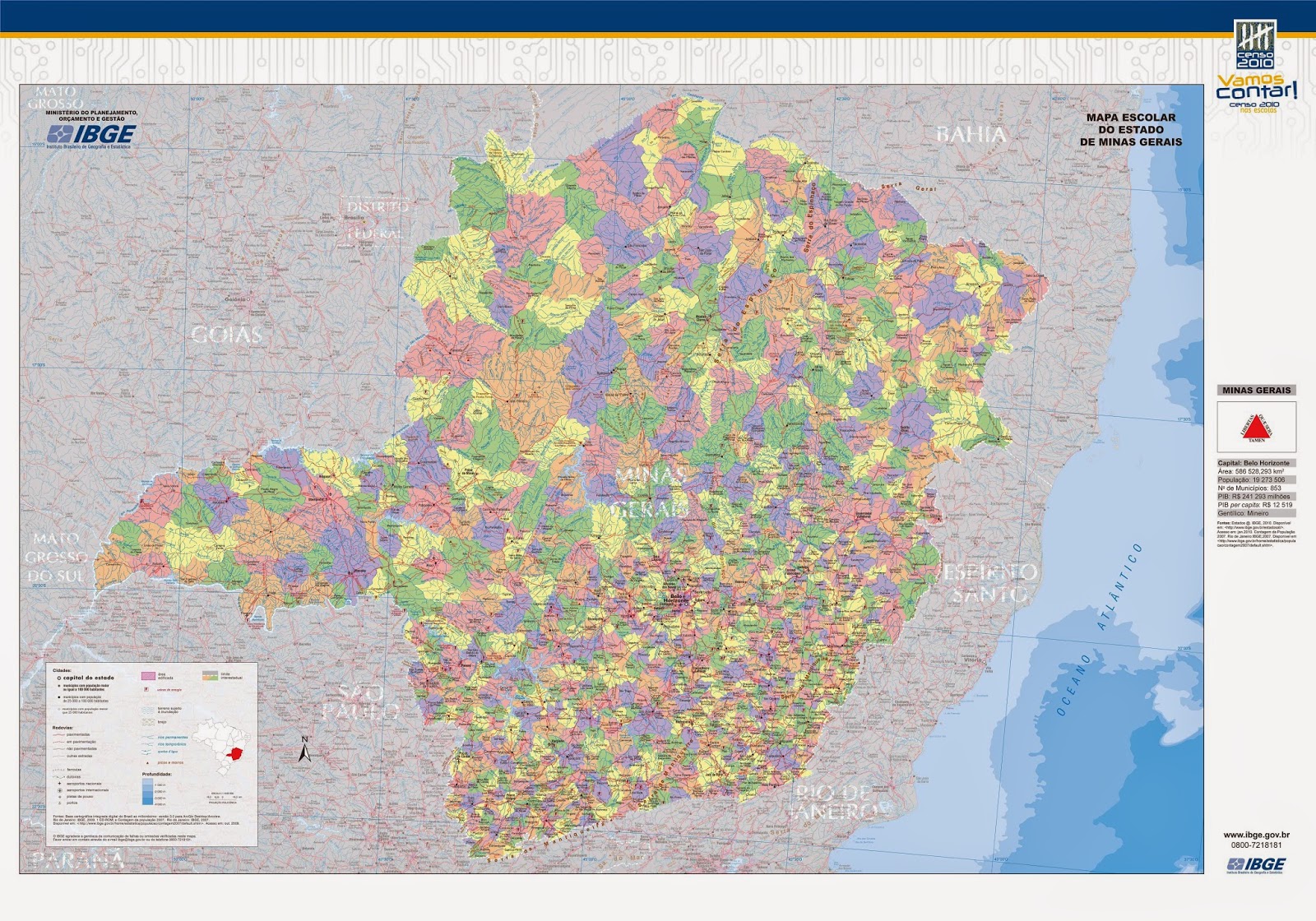 Mapas do Brasil e dos Estados Brasileiros (IBGE)