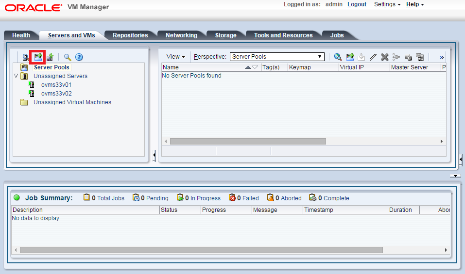 Oracle Linux とその周辺のもの: Oracle VM Manager 3.3.3 での Server Pool 作成。