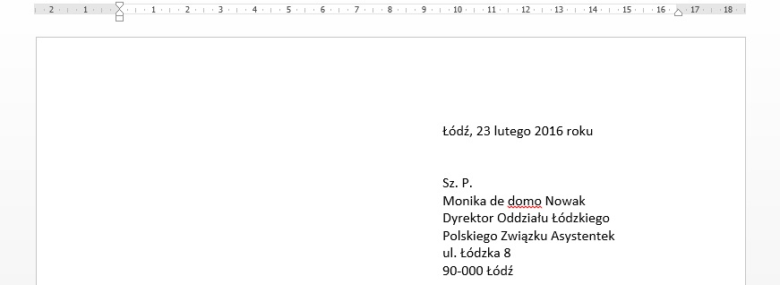 Jak napisać pismo? - układ pisma