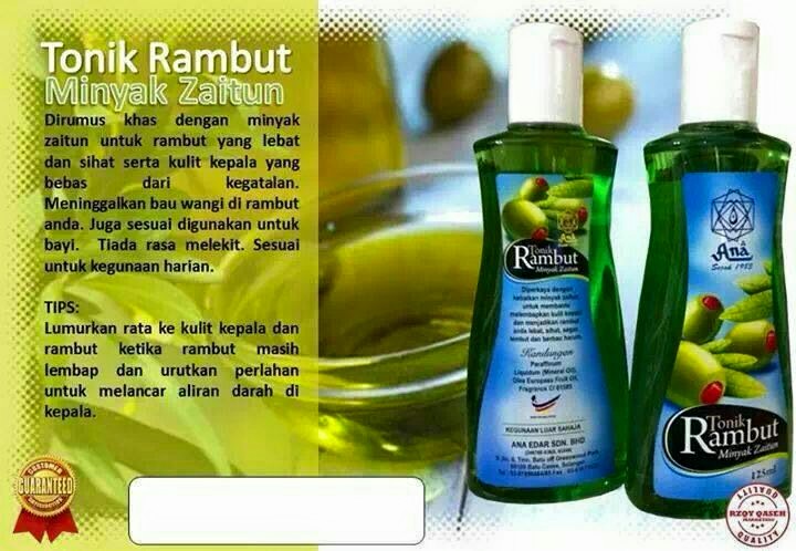 Kedai Qaseh Rania Shikin: Rambut cantik dengan Tonik Rambut Minyak Zaitun