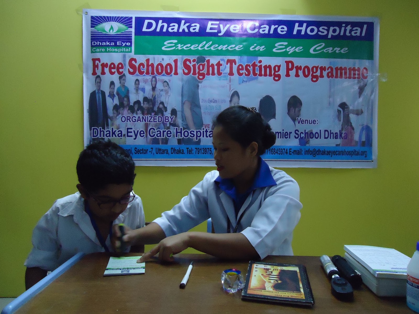 A learner's diary: Eye check up session for school children