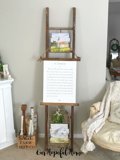 Our Hopeful Home: How To Style A Vintage Farmhouse Ladder