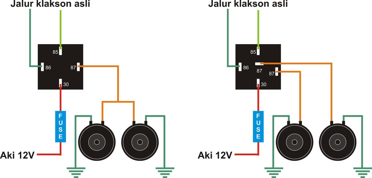 Cara Pasang Relay Klakson 4 Kaki - Blog Soal