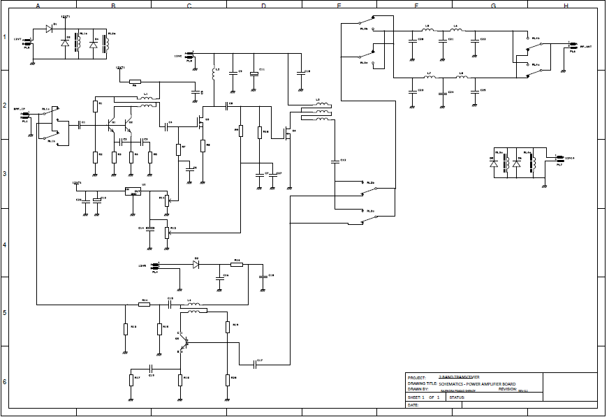 Ham Radio MIPL: POWER AMP SCHEMATICS - 2B TRX