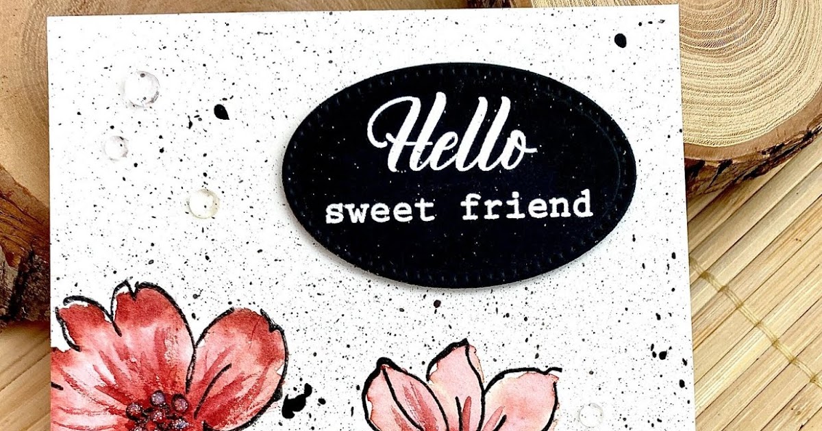 Cimbacreativefun: Hello Sweet Friend Watercolored Card with Altenew