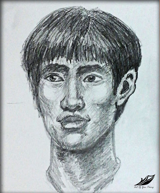 Korea Boy Drawing Practise - Art Of Yan Paing