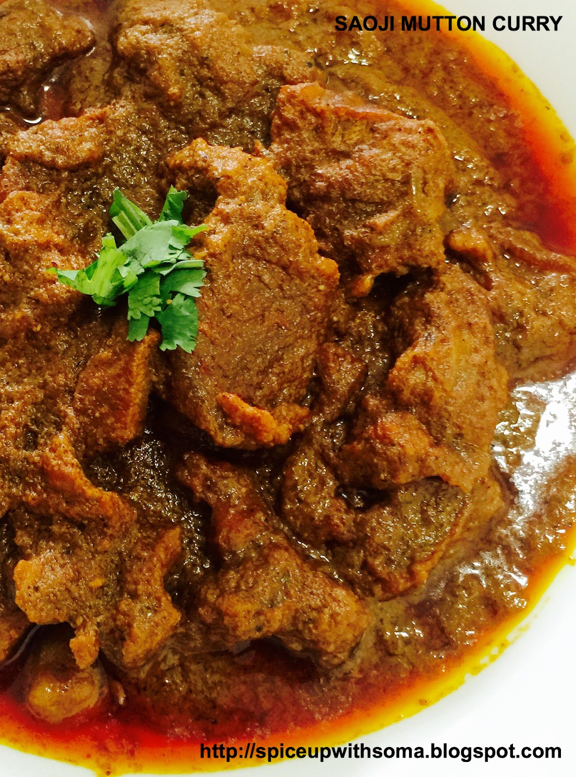 CURRY AND SPICE: SAOJI MUTTON CURRY