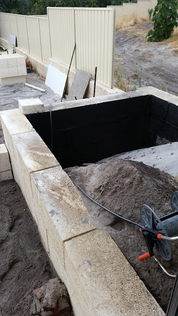 Jarrah Jungle: Backyard Subdivision Progress - Retaining Walls