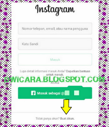 BUAT AKUN INSTAGRAM LEWAT HP DENGAN NOMOR / E -MAIL - Dwi Cara
