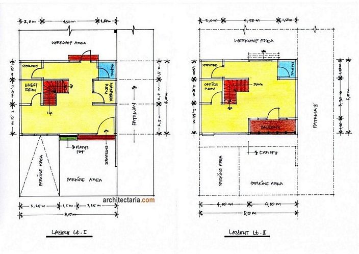 4 MODEL DENAH RUMAH RUKO MINIMALIS | MODELRUMAHE.com