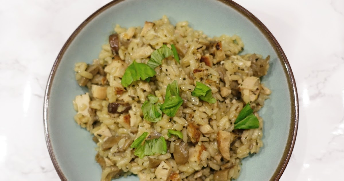 Champignon risotto met kip