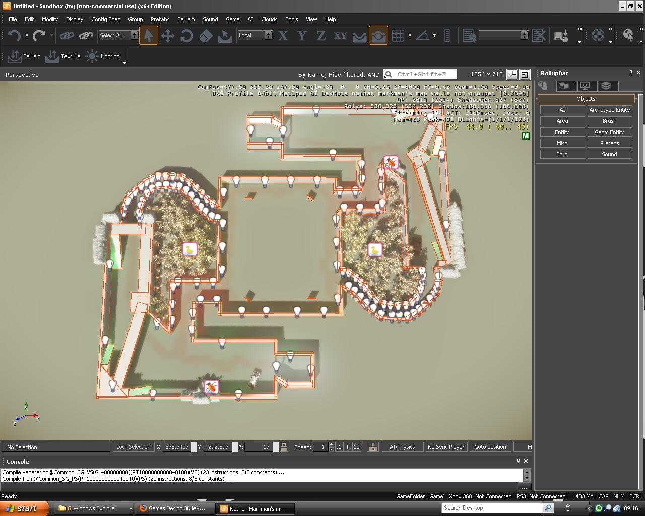 Games Design 3D level environments log (Project 4)
