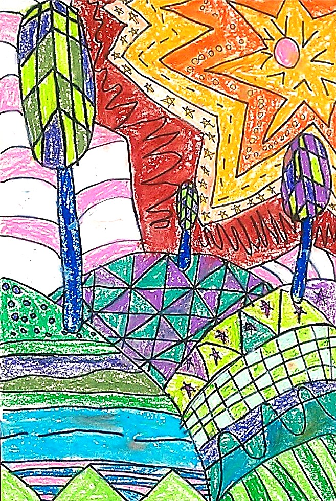 The David Lubin Art Studio: Warm and Cool Landscape