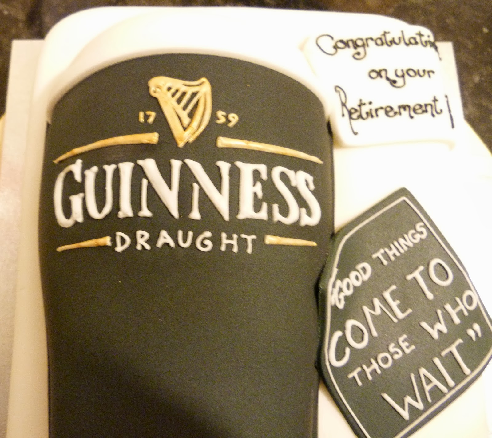 Cozzmic Cakes: Guinness Themed Retirement Cake