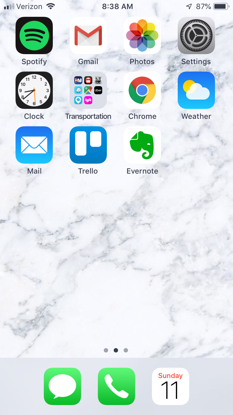 Minimalist iPhone Organization - Alyssa J Cori