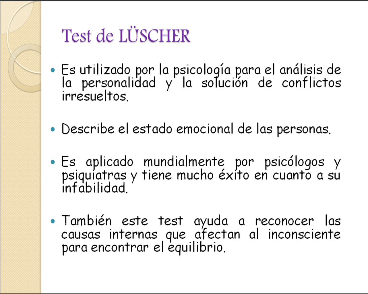 unadpsicodpers: Test de Lüscher (Test de colores)