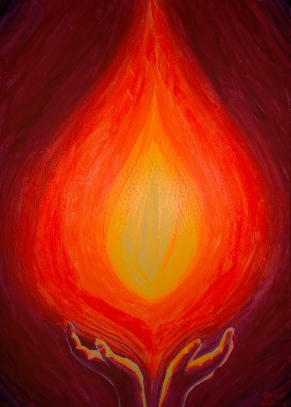 Grafica si pictura de Corina Chirila: Focul