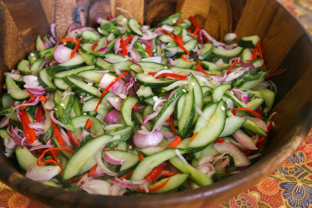 Pickled Cucumber with Red Onions - The Food Canon