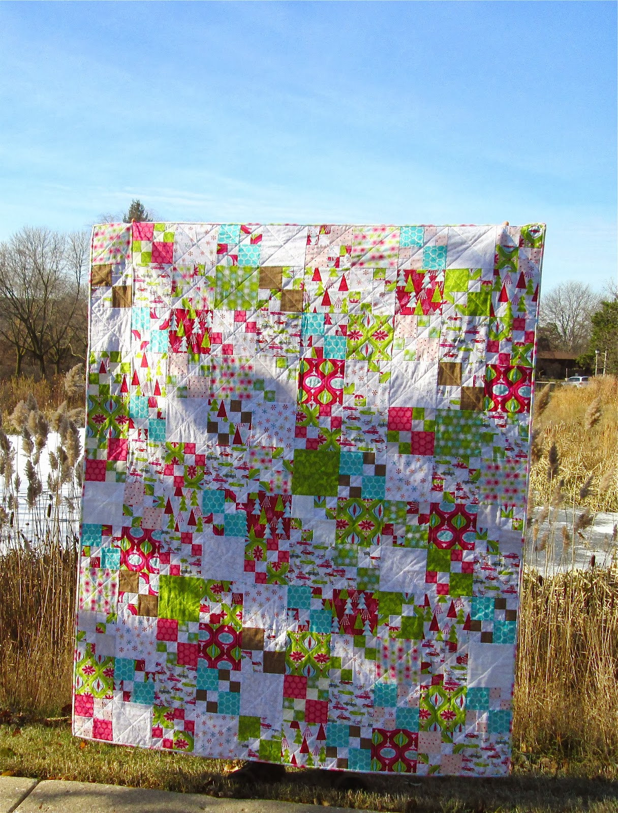 City House Studio: Christmas Penny Patch Quilt