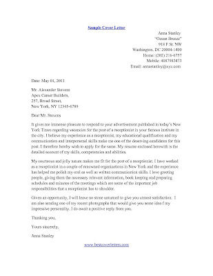 Formal Letter Writing Examples