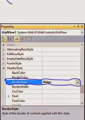GridView Header's Border style change in ASP.NET